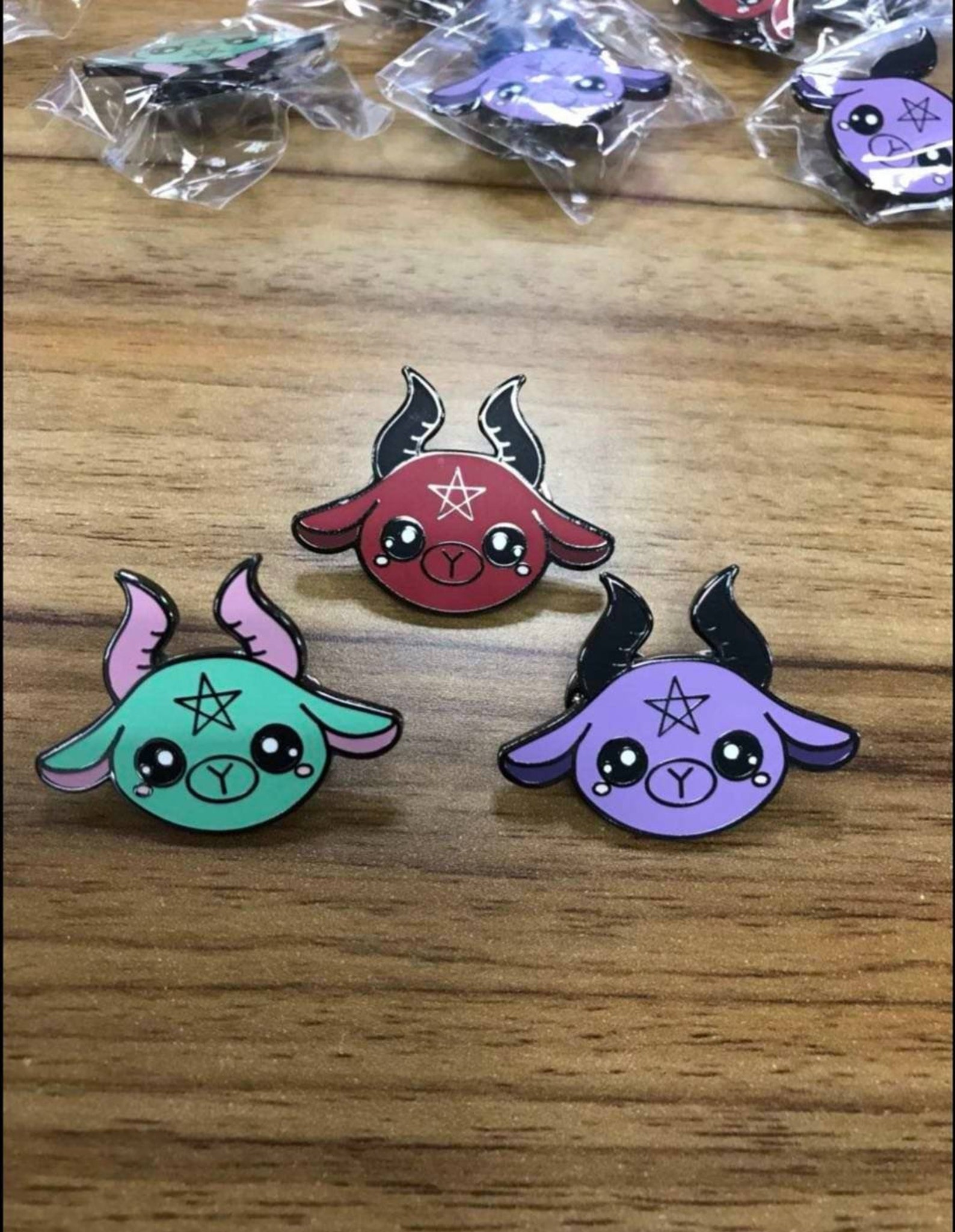 Pastel Goth Baphomet Hard Enamel Pin Cute Baphomet Pin - Etsy