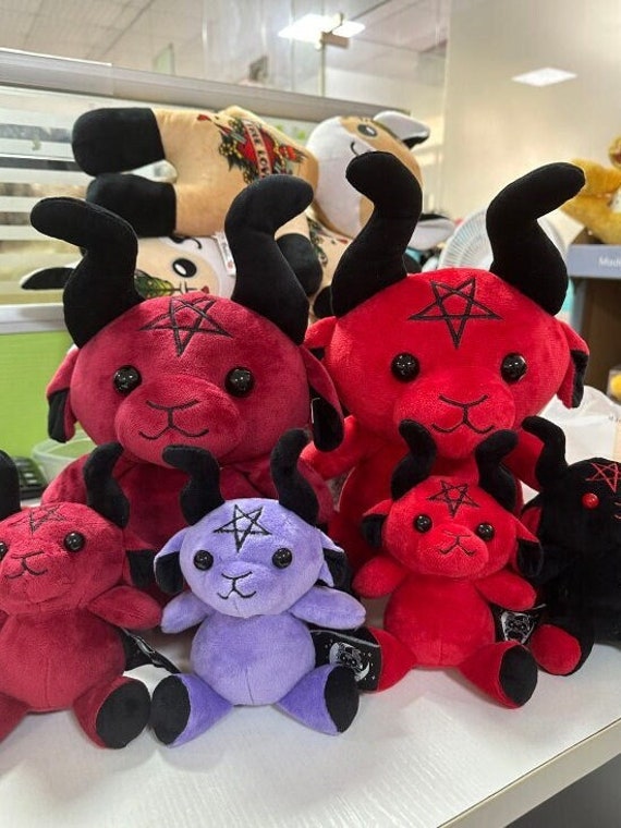 Baphomet Plush Toy Choose Your Color Embroidered Details Perfect for Gothic Decor or Unique Gift Etsy UK