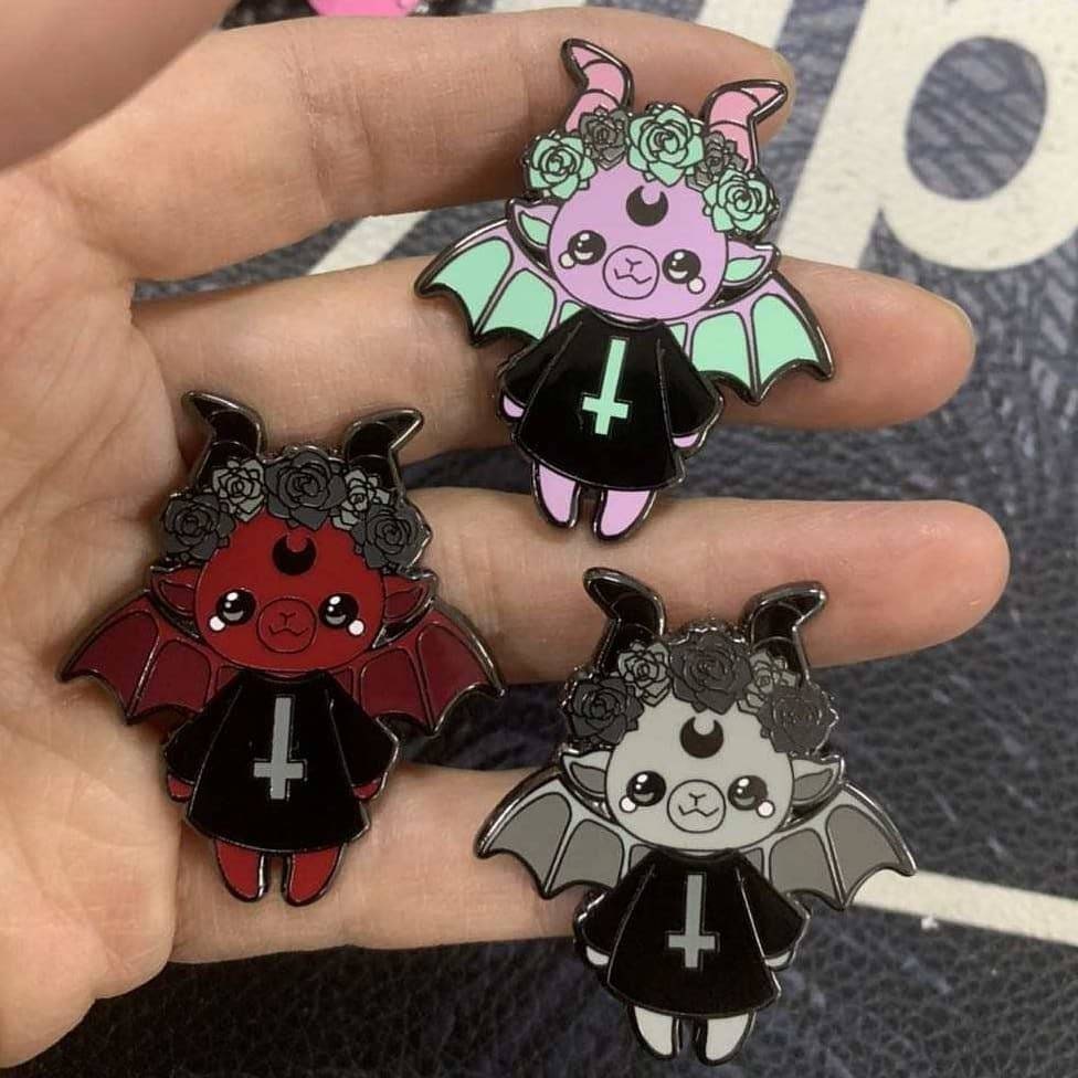 Pastel Goth Baphomet Pin - Etsy