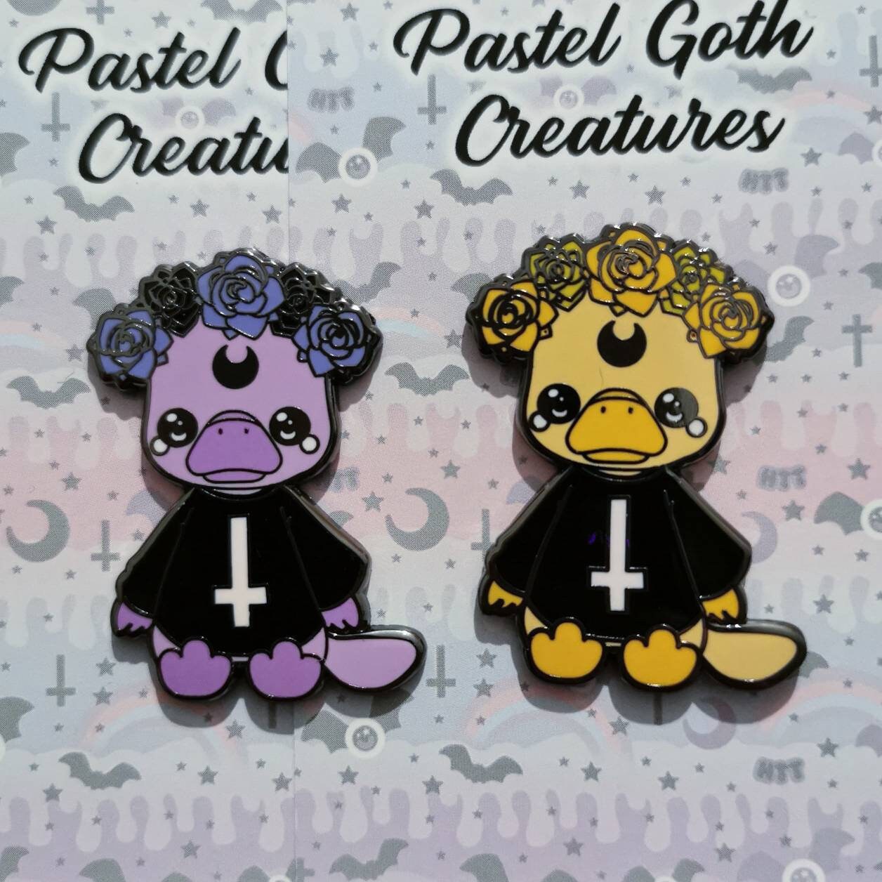 Pastel Goth Platypus Hard Enamel Pin - Etsy