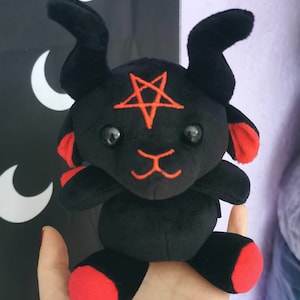 Baphomet Plush Toy - Choose Your Color, Embroidered Details, Perfect ...