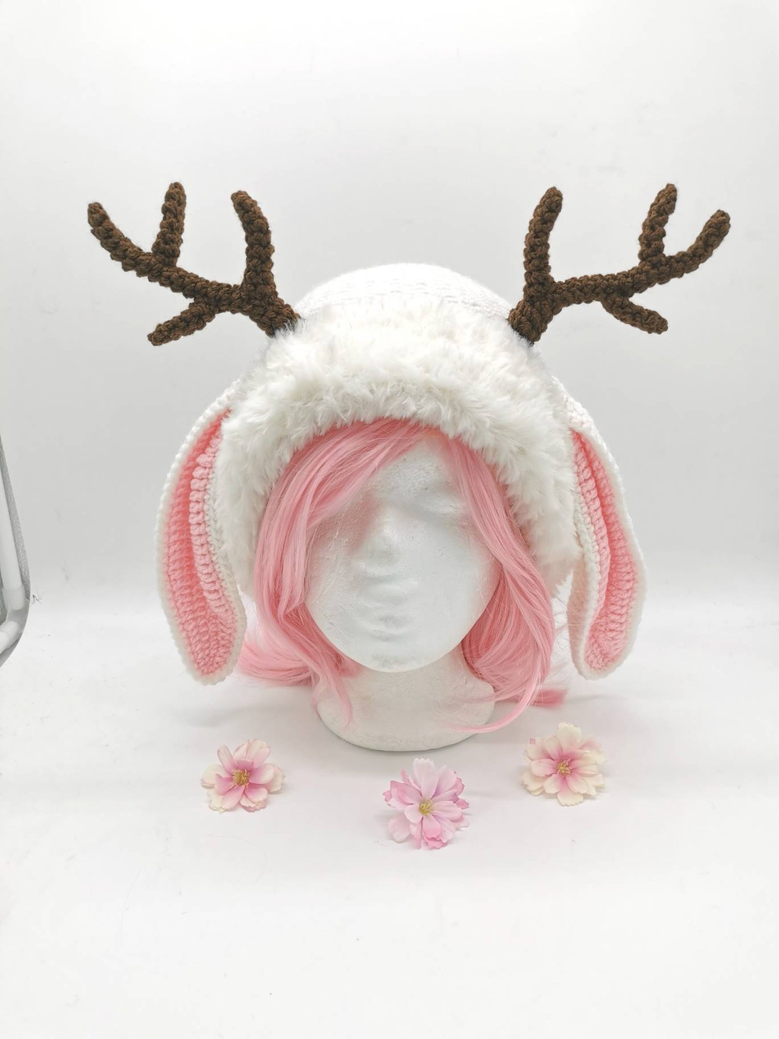 Jackalope Hat Cryptid Beanie Bunny With Antlers Cap | Etsy