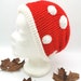 Mushroom Beanie Toadstool Fly Agaric Hat Cottage Core - Etsy