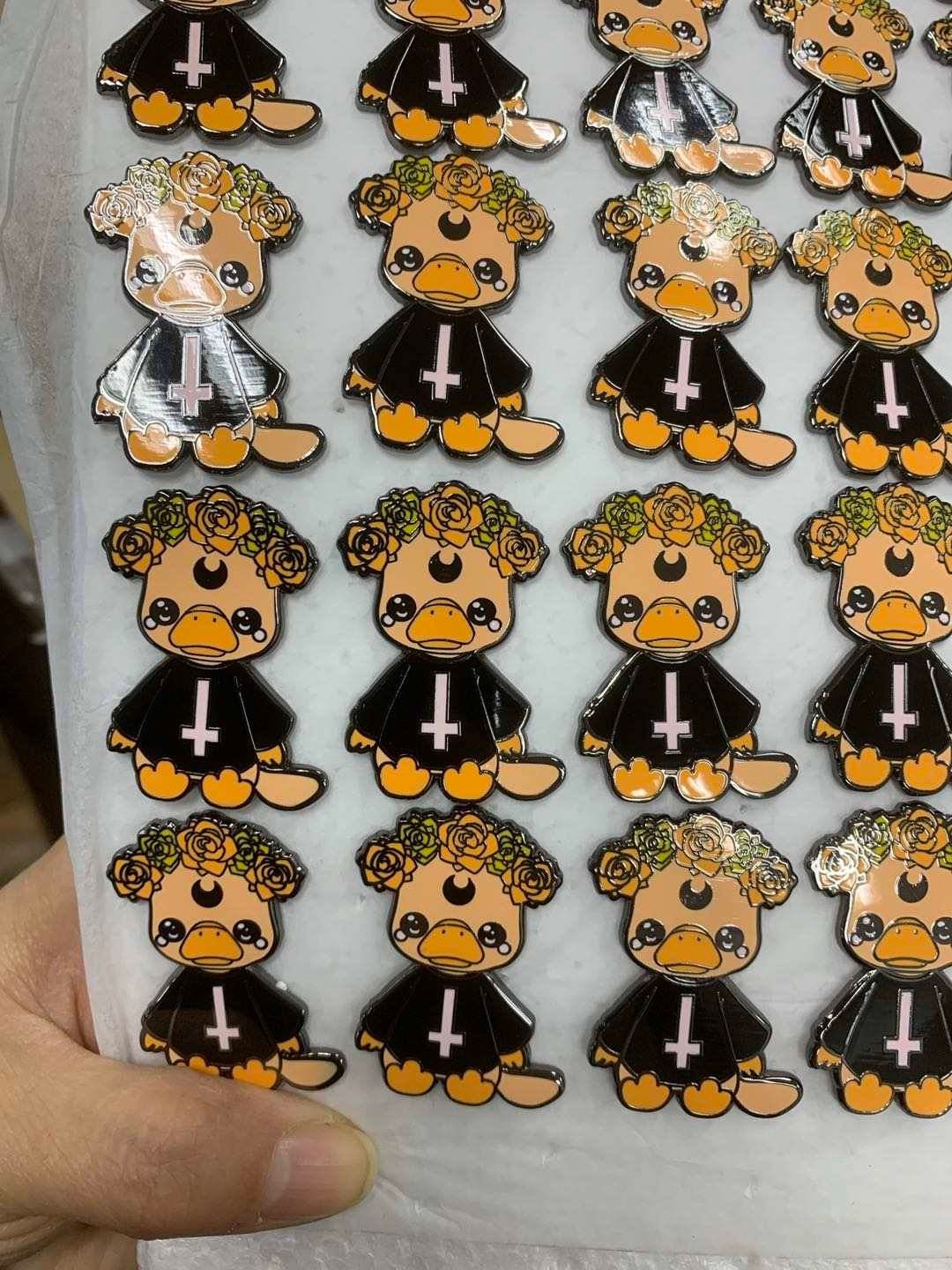 Pastel Goth Platypus Hard Enamel Pin - Etsy