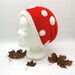Mushroom Beanie Toadstool Fly Agaric Hat Cottage Core - Etsy