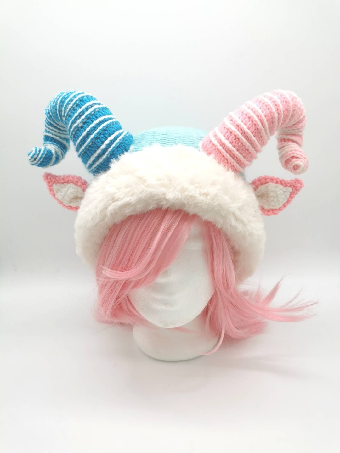 Ram Horn Hat, Baby Krampus Beanie, Aries Hat, Baphomet Beanie, Gothic ...