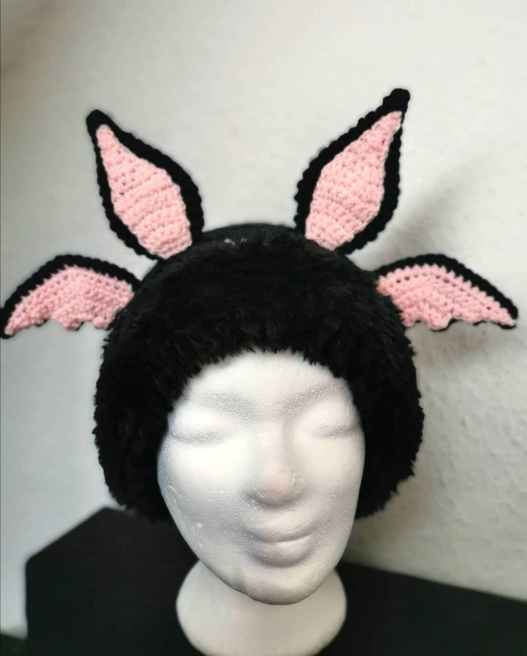 Fluffy Bat hat pastel goth gothic clothes halloween costume | Etsy