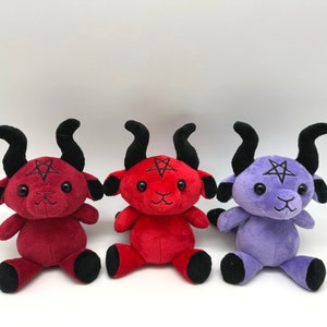 Baphomet Plush Toy - Choose Your Color, Embroidered Details, Perfect ...