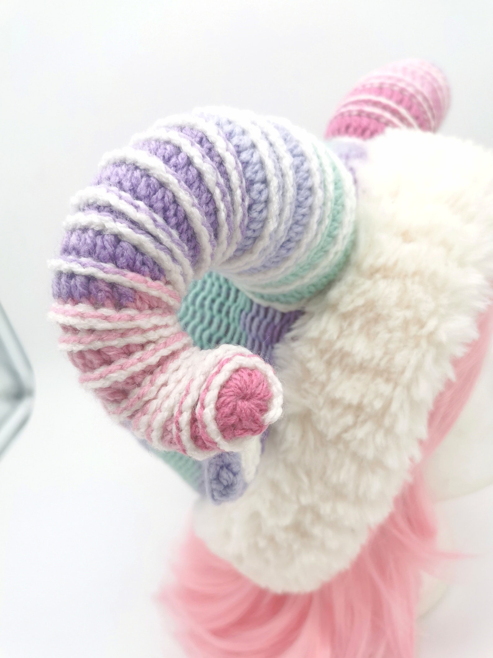 Ram Horn Beanie "pastel Candyland", Aries, Krampus Hat, Gothic, Winter ...