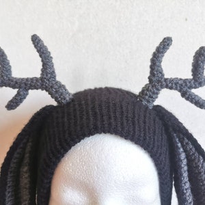 Jackalope Hat, Cryptid Beanie, Bunny With Antlers Cap, Halloween - Etsy