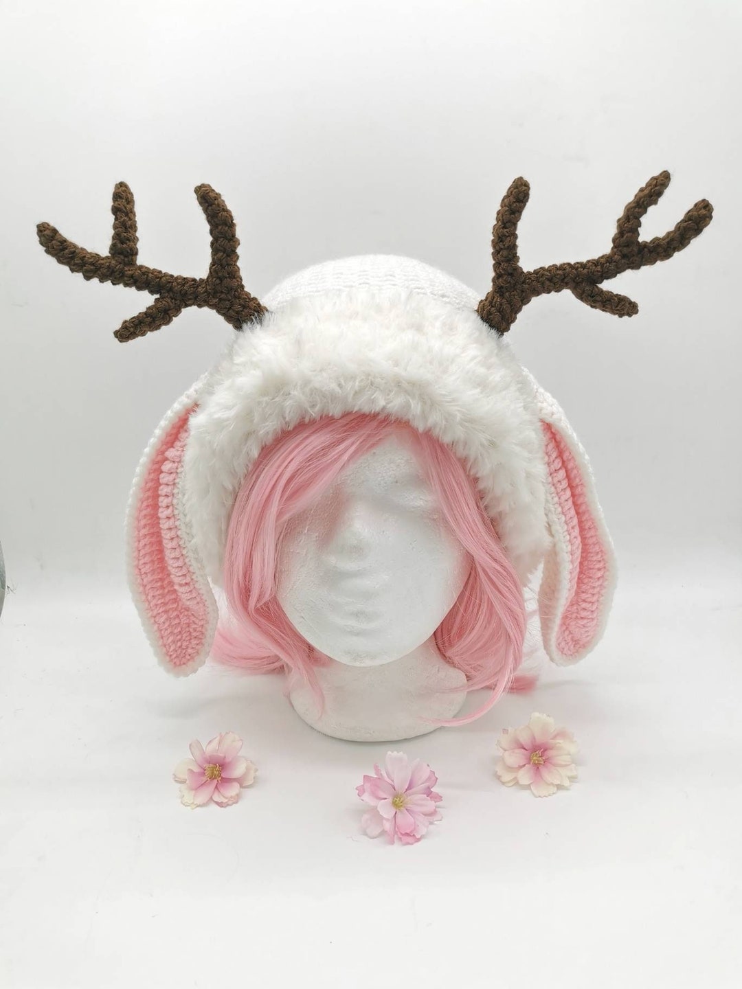 Jackalope Hat, Cryptid Beanie, Bunny With Antlers Cap - Etsy
