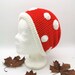 Mushroom Beanie Toadstool Fly Agaric Hat Cottage Core - Etsy