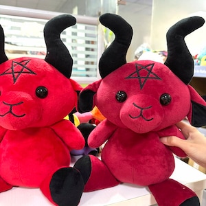 Baphomet Plush Toy - Choose Your Color, Embroidered Details, Perfect ...
