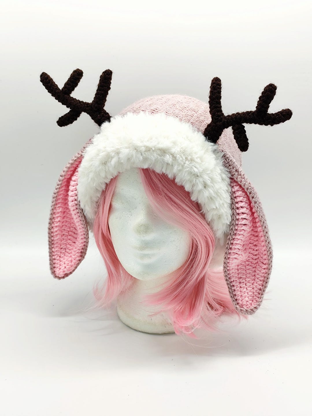 Jackalope Hat, Cryptid Beanie, Bunny With Antlers Cap - Etsy