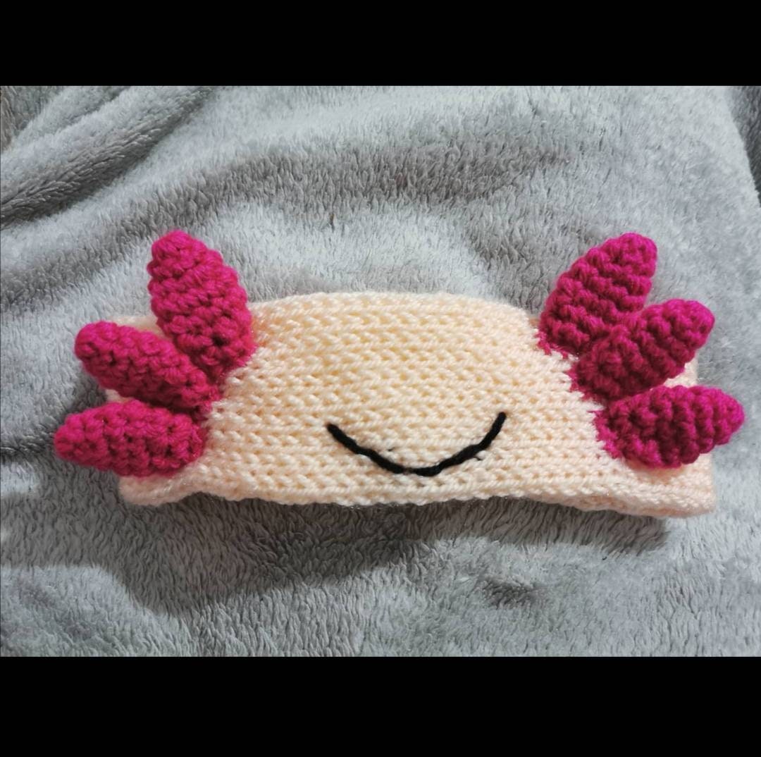 Axolotl headband/hairband cute earmuffs winter headband | Etsy