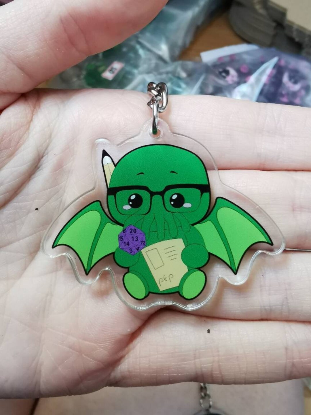 Rpg Cthulhu Acrylic Pendant, Cthulhu Keychain, Cute Rpg, Gamer Gift ...