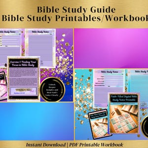 Bible Study Printable Kit, Digital Bible Study, Bible Journaling ...