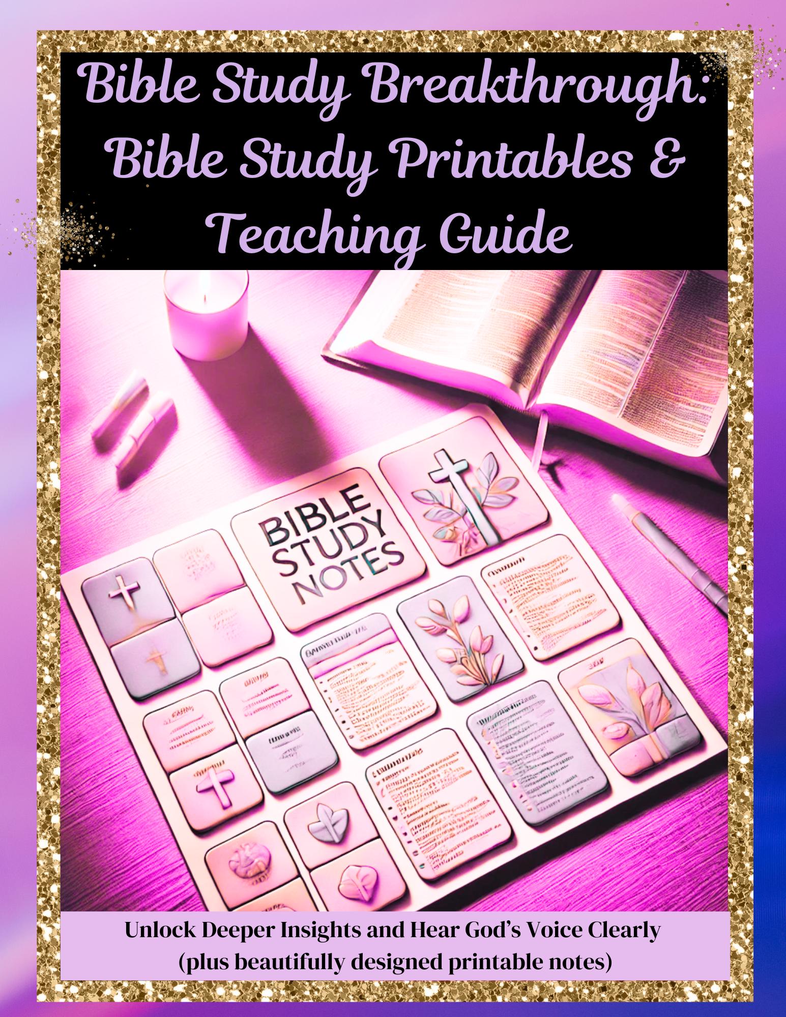 Bible Study Printable Kit, Digital Bible Study, Bible Journaling ...