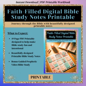 Bible Study Printable Kit, Digital Bible Study, Bible Journaling ...