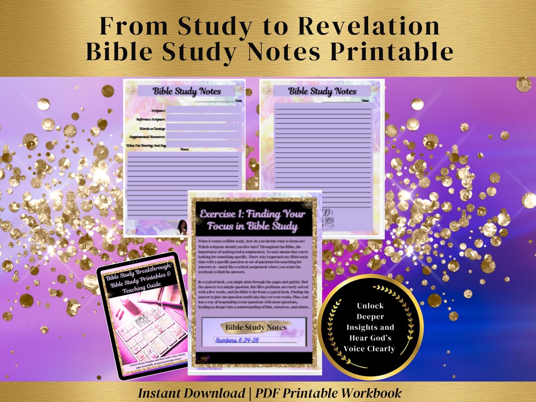 Bible Study Printable Kit, Digital Bible Study, Bible Journaling ...