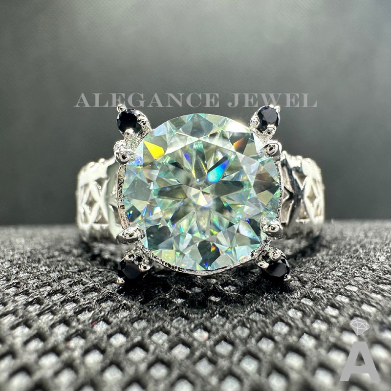 Real Moissanite Ring - Etsy