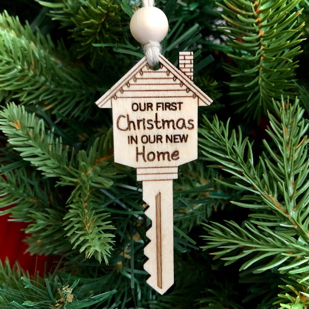 First Christmas in New Home Personalized Key House Ornament - Realtor ...
