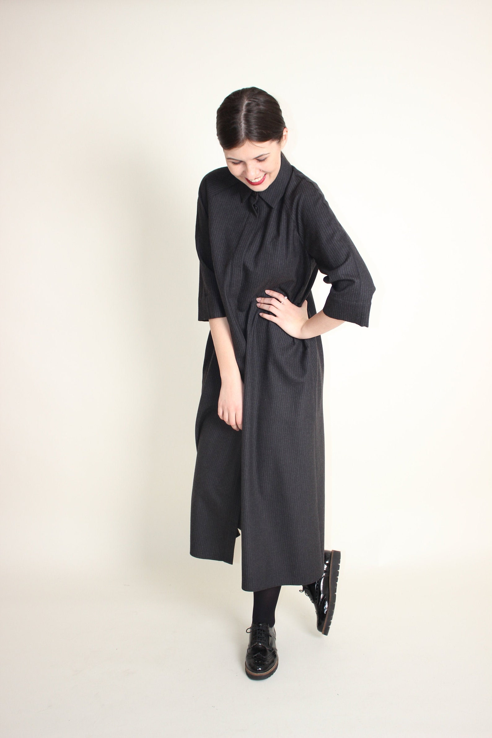 A-line Wool Dress With Pockets Oversized Loose Winter Dress - Etsy