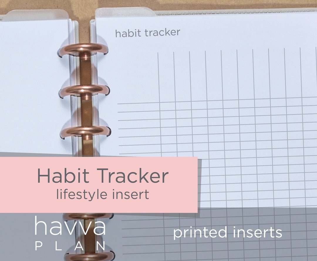 Habit Tracker Undated 10 Habits Printed Discbound Insert - Etsy