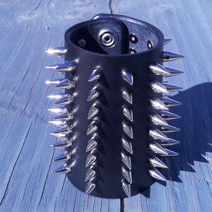 4in Black Spiked Bracer Gauntlet With 72 Spikes | Etsy