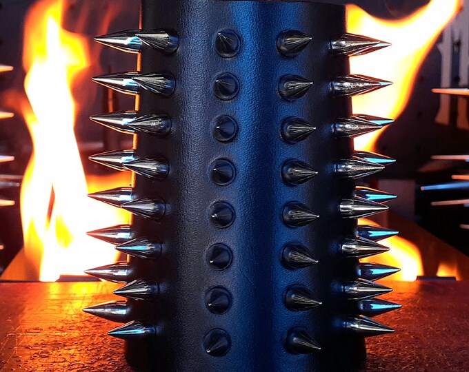4in Black Spiked Bracer Gauntlet With 72 Spikes - Etsy