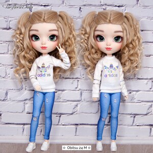 White Sweatshirt for Pullip, Blythe, Azone Pure Neemo, Obitsu 24/26/27 ...