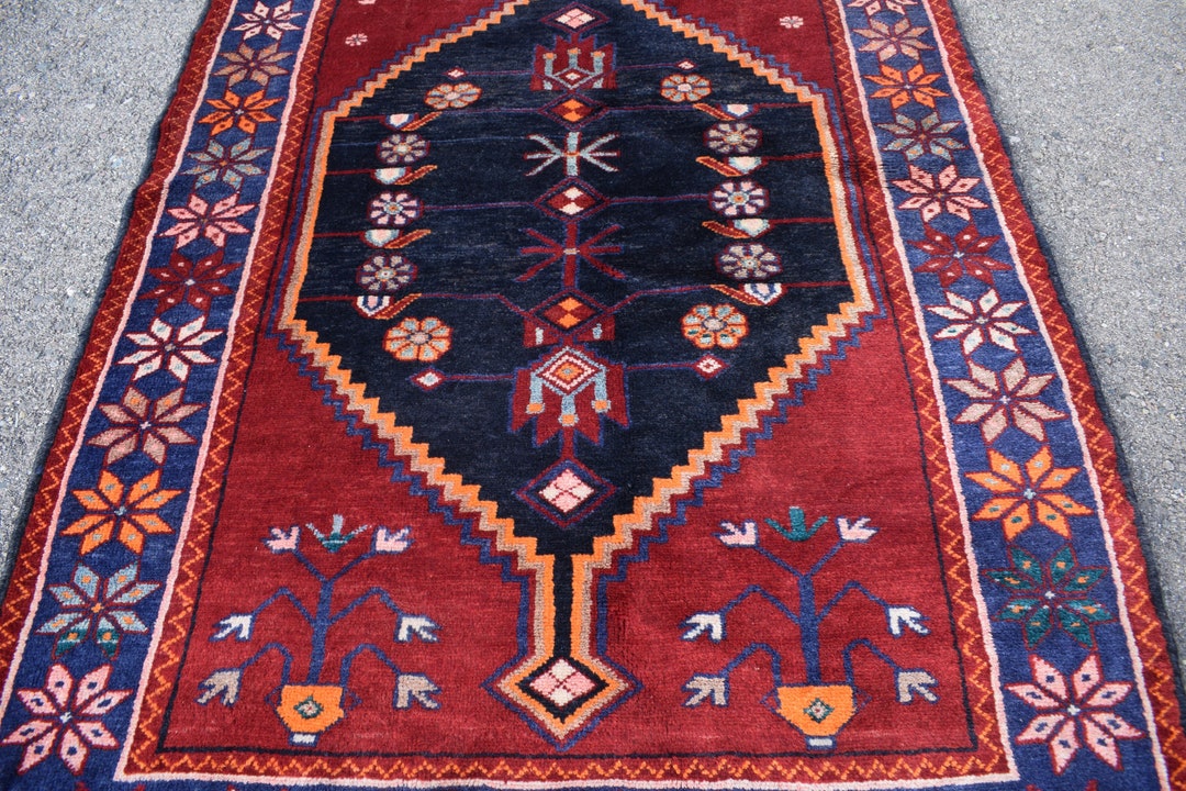 Vintage Semi Antique Tribal Handmade Wool Runner Area Rug Oriental ...