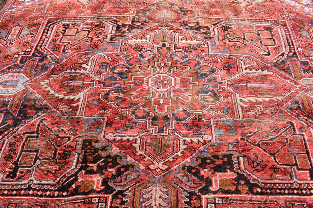 Rug. Semi Antique Vintage Azerbaijani Area Rug. Oriental Hand Knotted ...