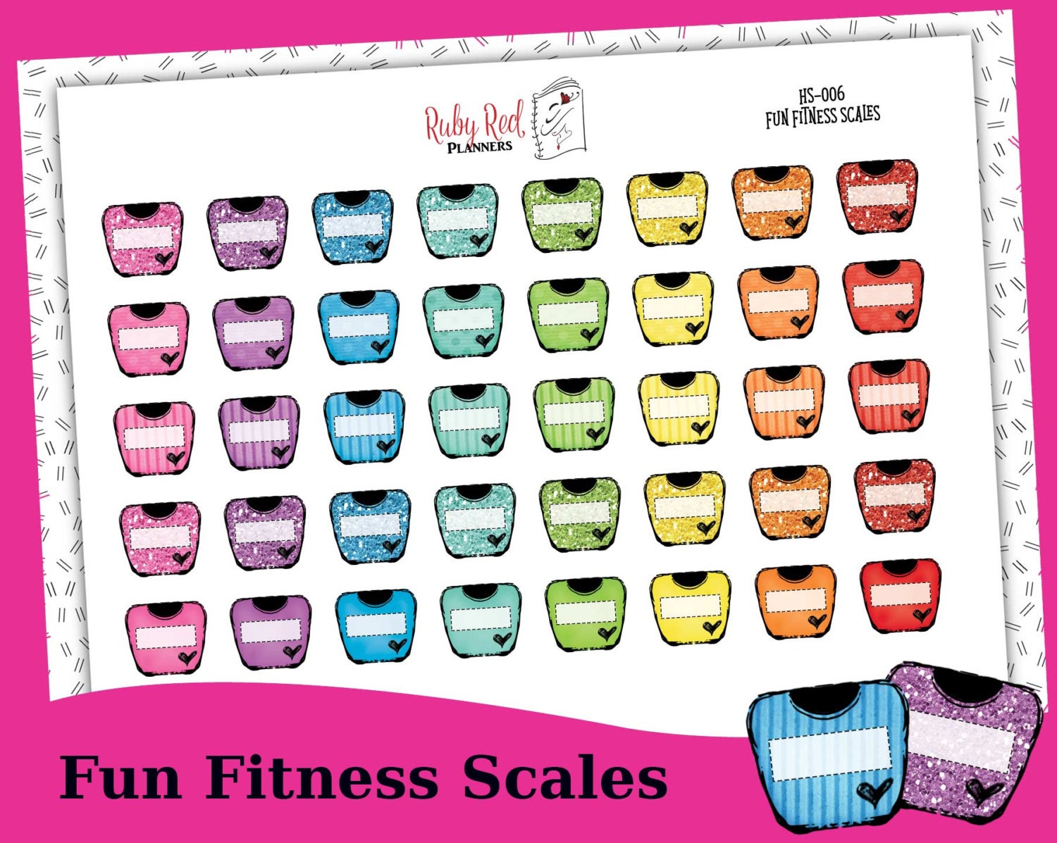 Scale Stickers Fitness Stickers Weight Stickers Planner | Etsy