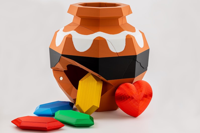 Large Legend of Zelda Breakable Pot With Rupees - Etsy