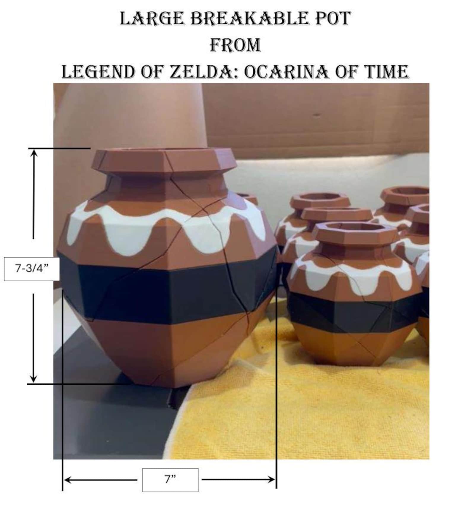 Large Legend of Zelda Breakable Pot With Rupees - Etsy