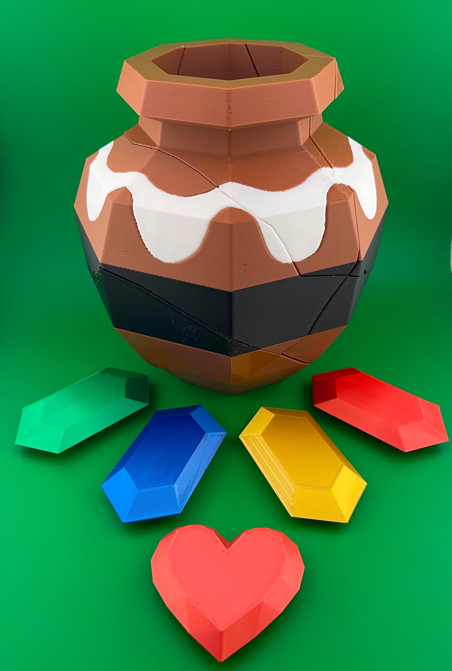 Large Legend of Zelda Breakable Pot With Rupees - Etsy