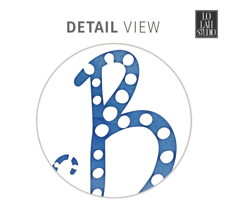 Hand Drawn Alphabet Printable, Blue Watercolor ABC Wall Art, Watercolor ...