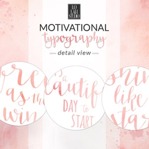Motivational Typography Social Media Graphics PINK, Social Media ...