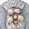 Custom Family Clay Portrait Illustration, Handcrafted Art Family ...