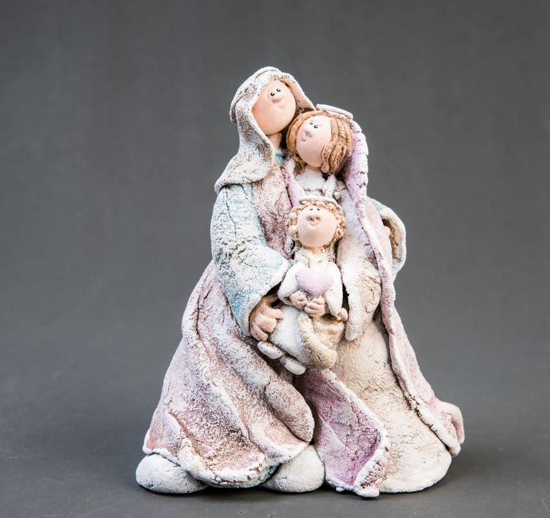 Christmas Nativity Scene Clay Nativity Set Religious - Etsy