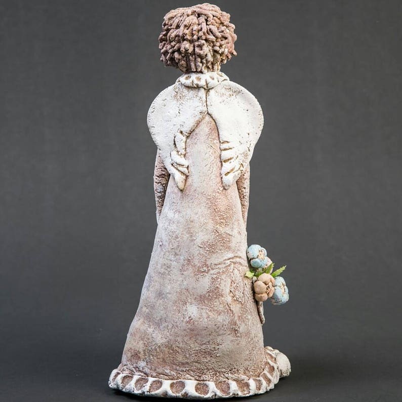 Ceramic Angel Figurines Kids Guardian Angel Gift Waldorf Angel ...