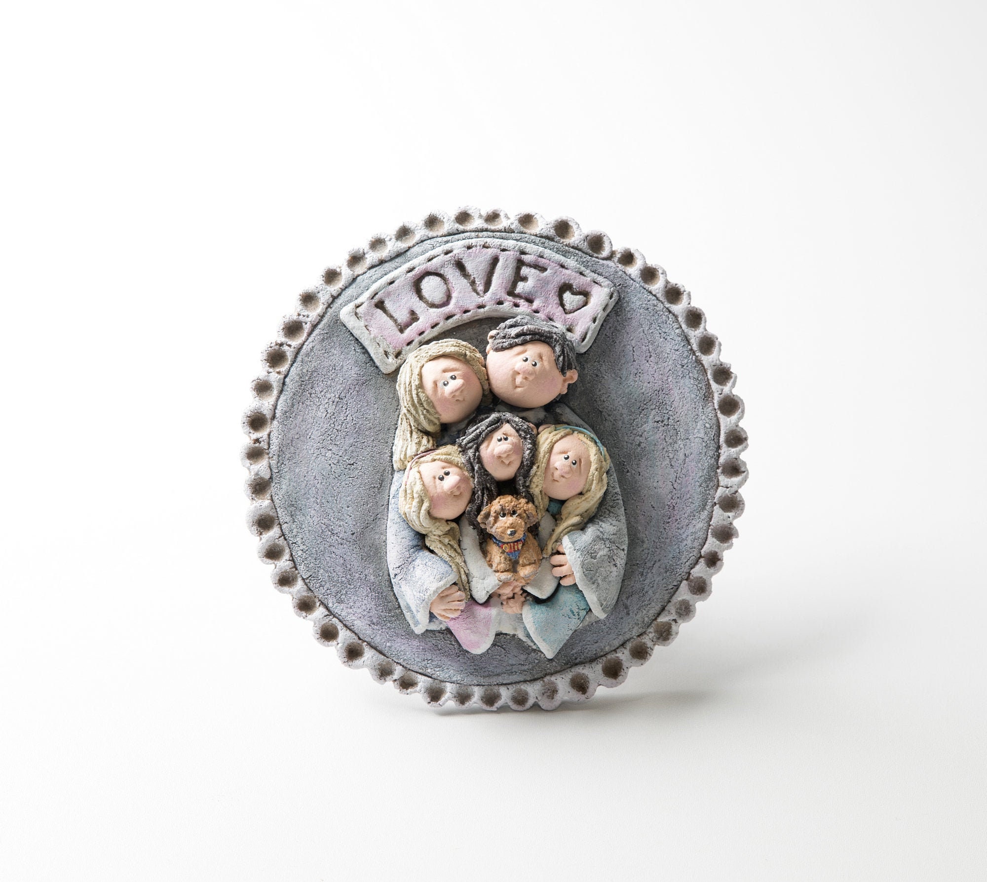 Custom Order | Personalised Guardian Family Picture | Ceramic Hanger ...