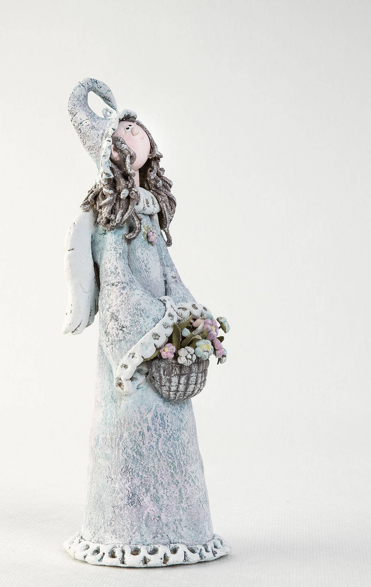 Woodland Angel Doll With Flowers Interior Girl Doll Ceramic - Etsy