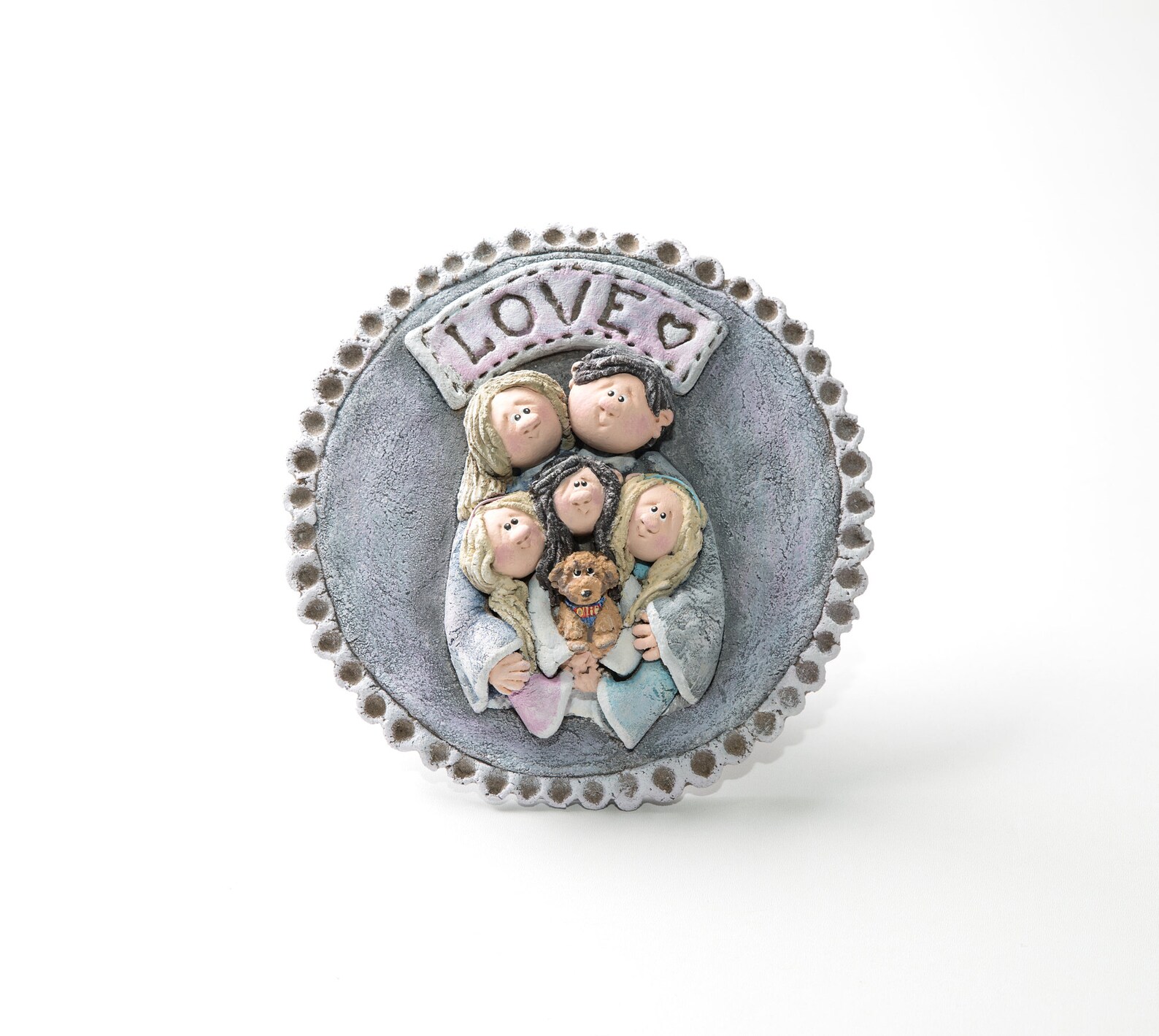 Custom Order | Personalised Guardian Family Picture | Ceramic Hanger ...