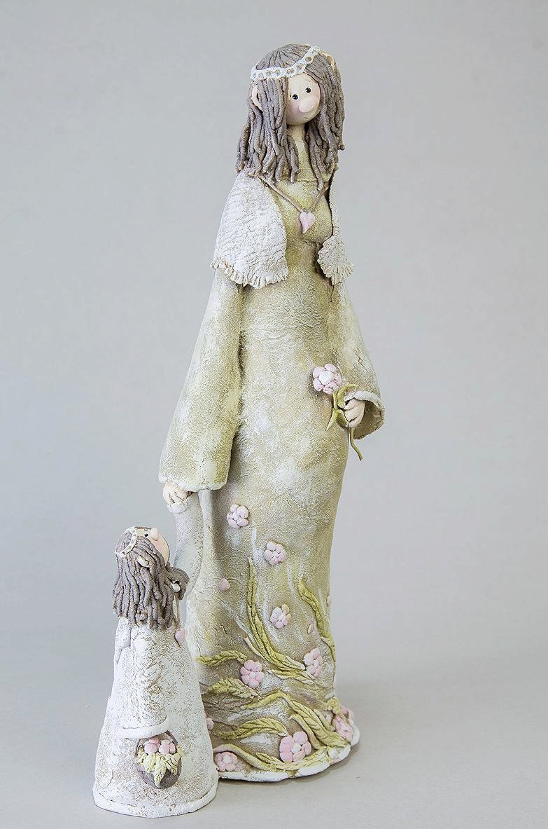 Babyshower Gift Motherhood Gift Ceramic Doll Clay Angel Sculpture ...