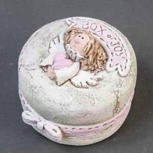 Memory Box Baby Keepsake Box Man Angel Figurine Angel Trinket Box ...