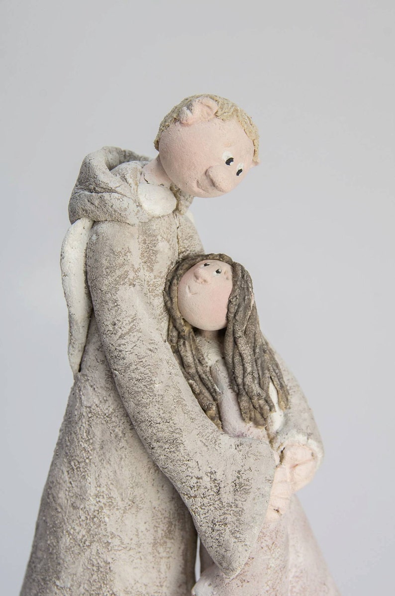 Custom Couple Angel Statue, Portrait Custom Ceramic Angel Figurine, One ...