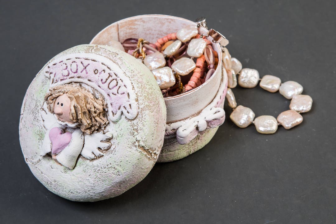 Memory Box Baby Keepsake Box Man Angel Figurine Angel Trinket Box ...