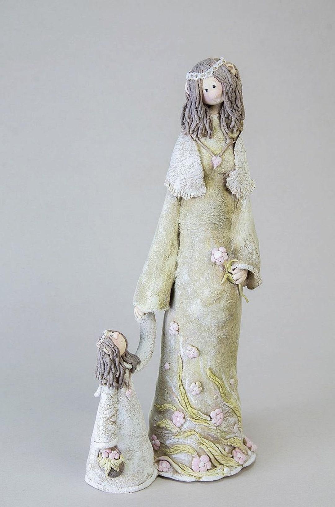 Babyshower Gift Motherhood Gift Ceramic Doll Clay Angel Sculpture ...